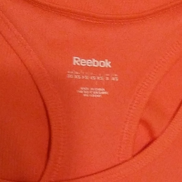 Reebok | Tops | Reebok Orange Racerback Tank Size Xs | Poshmark